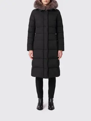 MOORER Long Waterproof Quilted Nylon Down Jacket With Shearling Hood - Black