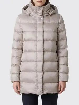 MOORER Delia Knee-length Quilted Nylon Down Jacket With Detachable Hood - Grey