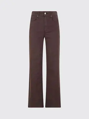 Paige Anessa High-waisted Wide Leg Trousers In Cotton Denim