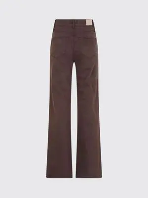 Paige Anessa High-waisted Wide Leg Trousers In Cotton Denim