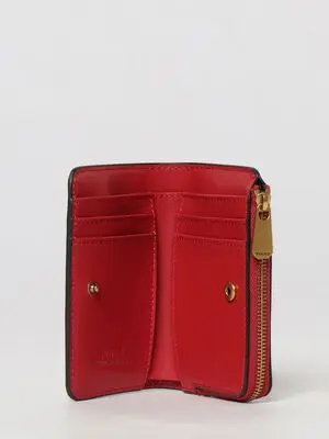 Pinko Smooth Calfskin Bifold Wallet With Love Birds Logo