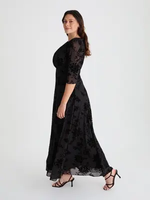 SCARLETT & JO Verity Vintage Floral Maxi Dress - Vintage Black