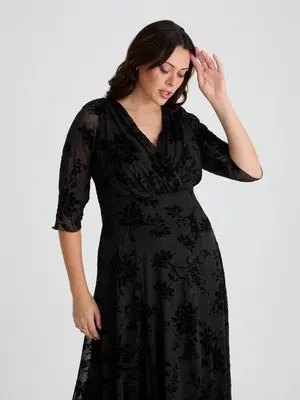 SCARLETT & JO Verity Vintage Floral Maxi Dress - Vintage Black