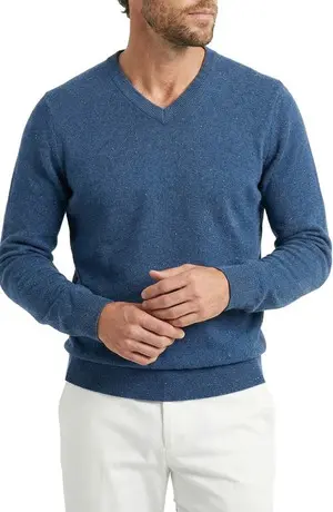 Scott Barber Donegal Cashmere V-neck Sweater