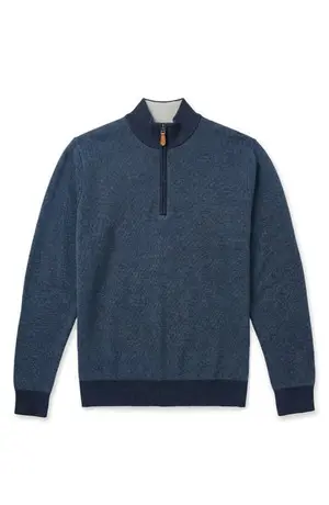 Scott Barber Merino Wool Blend Quarter Zip Pullover