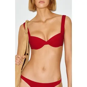 REFORMATION Viola Bikini Top - Lipstick