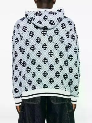Casablanca Cc Monogram Zip-up Hoodie