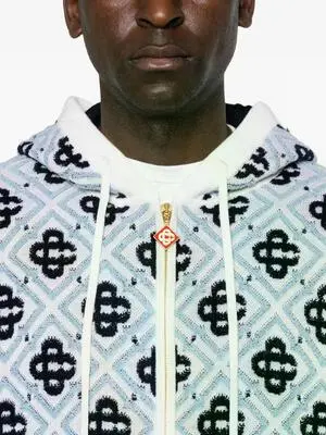 Casablanca Cc Monogram Zip-up Hoodie