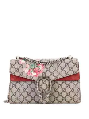 Gucci Dionysus Bag Blooms Print Gg Coated Canvas Small Shoulder Bag - Brown