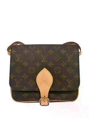LOUIS VUITTON 1994 Mm Cartouchiere Monogram Crossbody Bag - Brown