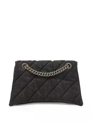 Balenciaga Small Crush Shoulder Bag - Black