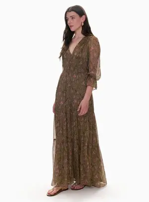 Rebecca Taylor Audrey Smock Maxi Dress
