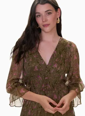 Rebecca Taylor Audrey Smock Maxi Dress
