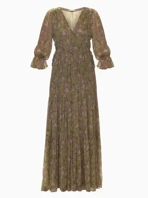 Rebecca Taylor Audrey Smock Maxi Dress