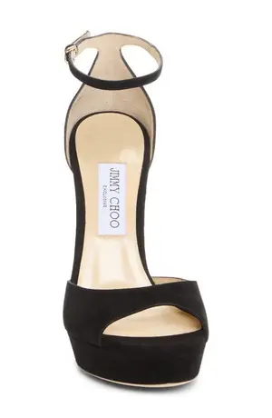 JIMMY CHOO Pattie Leather Platform Sandal