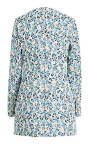 Rosie Assoulin Row, Row, Row Your Buttons Blazer Jacquard Mini Dress