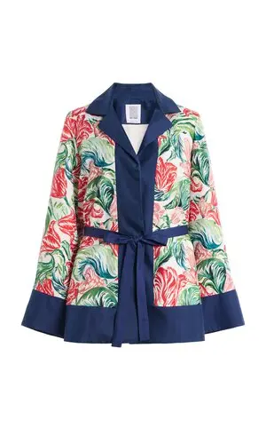 Rosie Assoulin Belted Smoking Silk Jacket