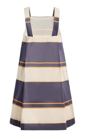 Rosie Assoulin Shoulder Crop Top Silk Mini Dress