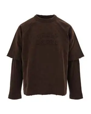 DAILY PAPER UOMO Graphic Layered Long Sleeve T-shirt - Mole
