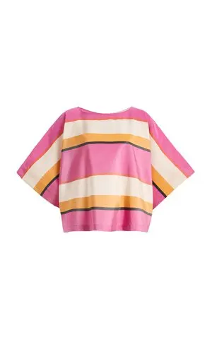Rosie Assoulin Zephyr Silk Top - Fuchsia