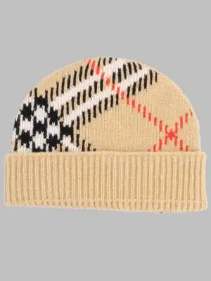 Burberry Check Mini Wool Beanie