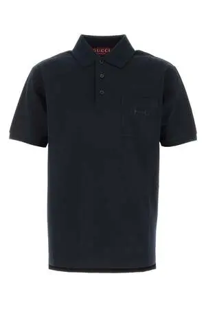 Gucci Midnight Stretch Piqué Polo Shirt - Blue