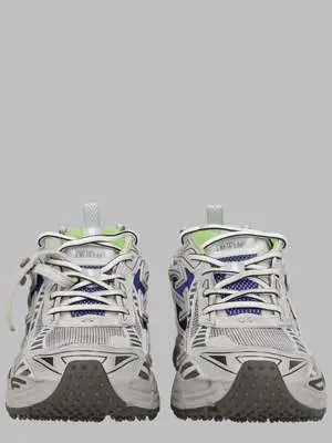 Off-White Microfiber Pu Synthetic Sneakers With Rigid Pu Details