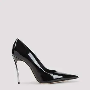 Casadei Superblade Patent Leather Pointed-toe Pumps - Black
