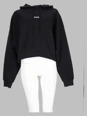 MSGM Logo Cotton Sweatshirt - Black