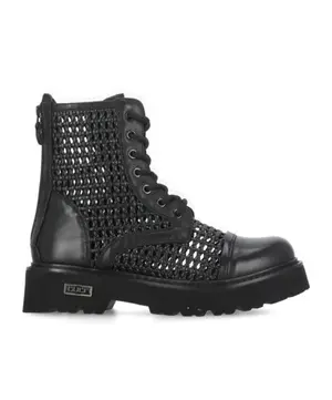 Cult Gaia Round-head Short Boots - Black