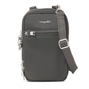 BAGGALLINI Securtex Classic Anti Theft Mini Everything Crossbody - Charcoal