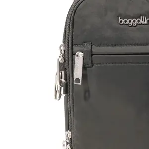 BAGGALLINI Securtex Classic Anti Theft Mini Everything Crossbody - Charcoal