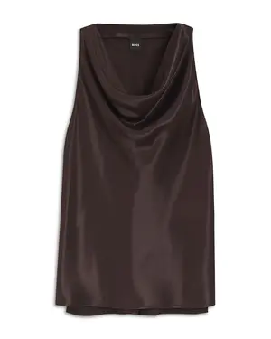 Hugo Boss Bouana Sleeveless Cowlneck Top Exclusive - Mole