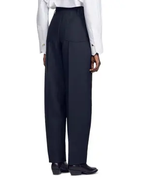 Sandro Emir High Waisted Barrel Pants