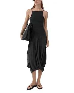ST. AGNI Mixed Media Midi Dress