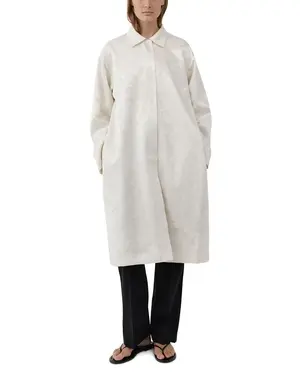 ST. AGNI Wool & Silk Jacquard Coat