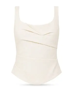 ST. AGNI Silk Blend Draped Top