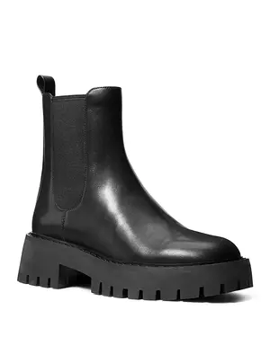 Michael Kors Asher Leather Chelsea Boots - Black