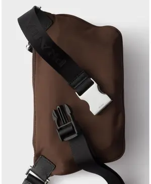 Prada Re-nylon And Saffiano Leather Shoulder Bag - Brown