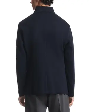 Emporio Armani Slant Button Placket Signature Jersey Jacket