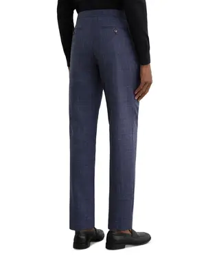REISS Penso Wool, Silk & Linen Classic Fit Suit Trousers