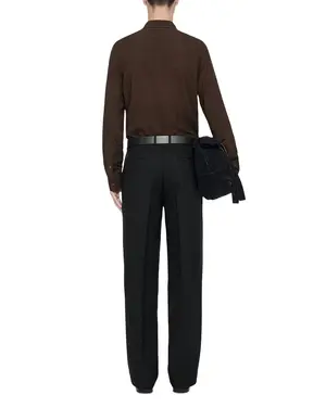 ALLSAINTS Polka Dot Fade Point Collar Shirt - Brown