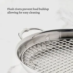 HESTAN Provisions 17 Oval Stainless Steel Roaster