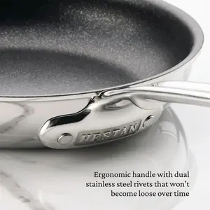 HESTAN Probond Luxe 10 Piece Professional Clad Stainless Steel Set With Titum Nonstick