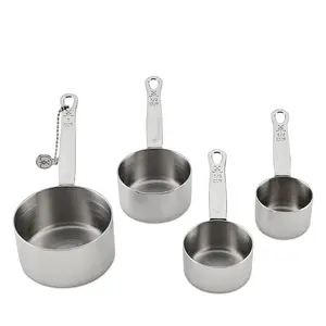 HESTAN Provisions 4 Piece Standard Measuring Cup Set - Silver