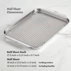 HESTAN Provisions 2 Piece Ovenbond Half Sheet Pan & Rack