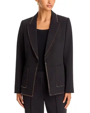 Elie Tahari Margaret Embellished Suit Jacket - Noir