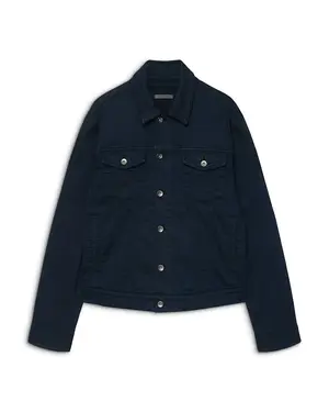 John Varvatos Kyle Point Collar Pocket Trucker Jacket - Eclipse
