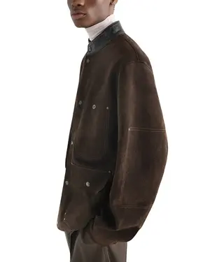 LEMAIRE Brushed Suede Leather Welder Jacket