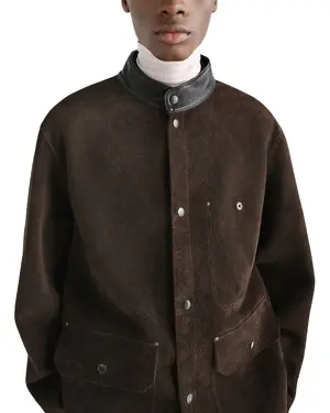 LEMAIRE Brushed Suede Leather Welder Jacket
